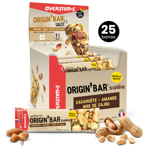 Overstim.S Barre origin bar salée cacahuète | 2.75 € - Culture Vélo