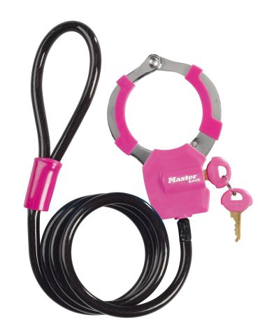 Master lock Antivol a menotte avec cable a boucle rose | 29.95 ...